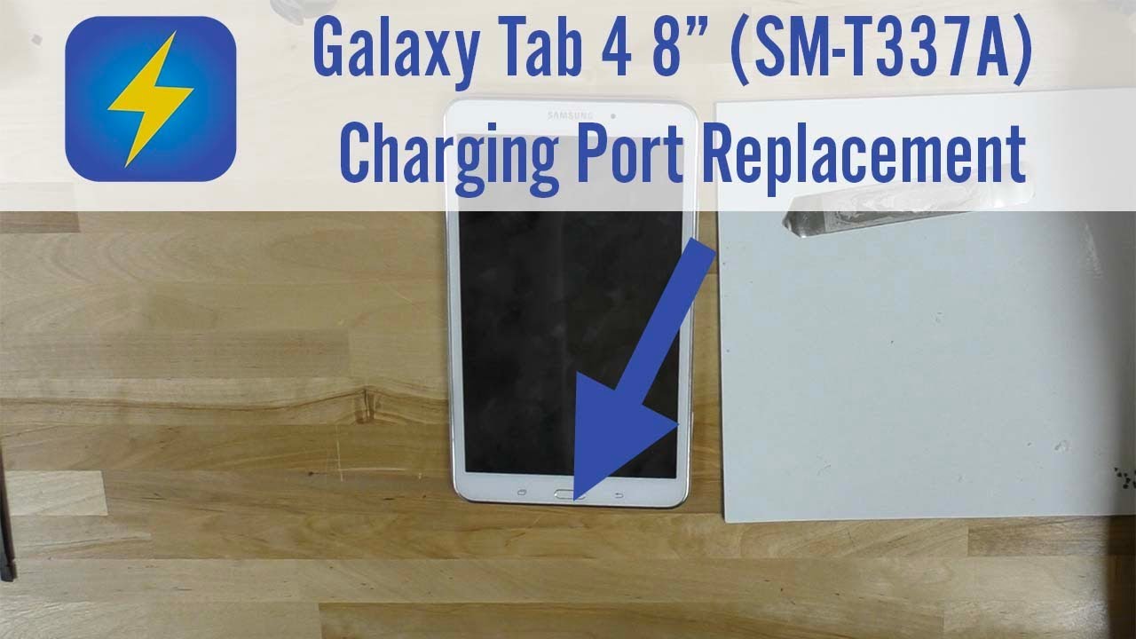 Galaxy Tab 4 8" (SM-T337A) Charging Port Replacement - YouTube