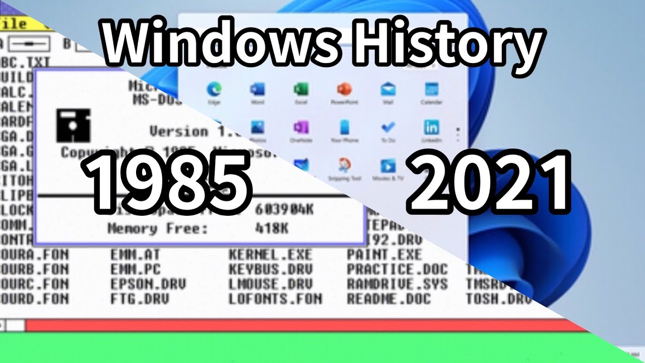 Microsoft Windows history (1985-2021) - YouTube