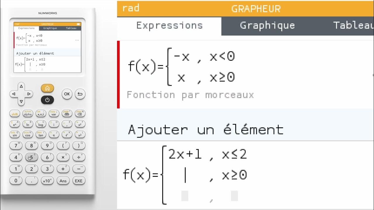 Comment définir une fonction par morceaux - YouTube