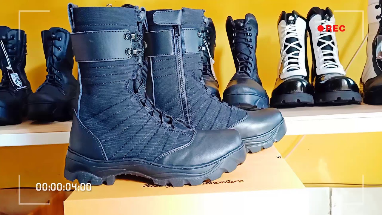 Sepatu Ninja TNI Polri Original Army 86 Asli Kulit - YouTube
