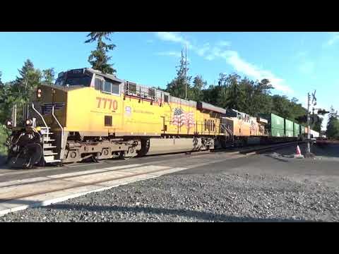 (Northbound) Union Pacific Intermodal Train passes through the South 19TH Street Railroad ...