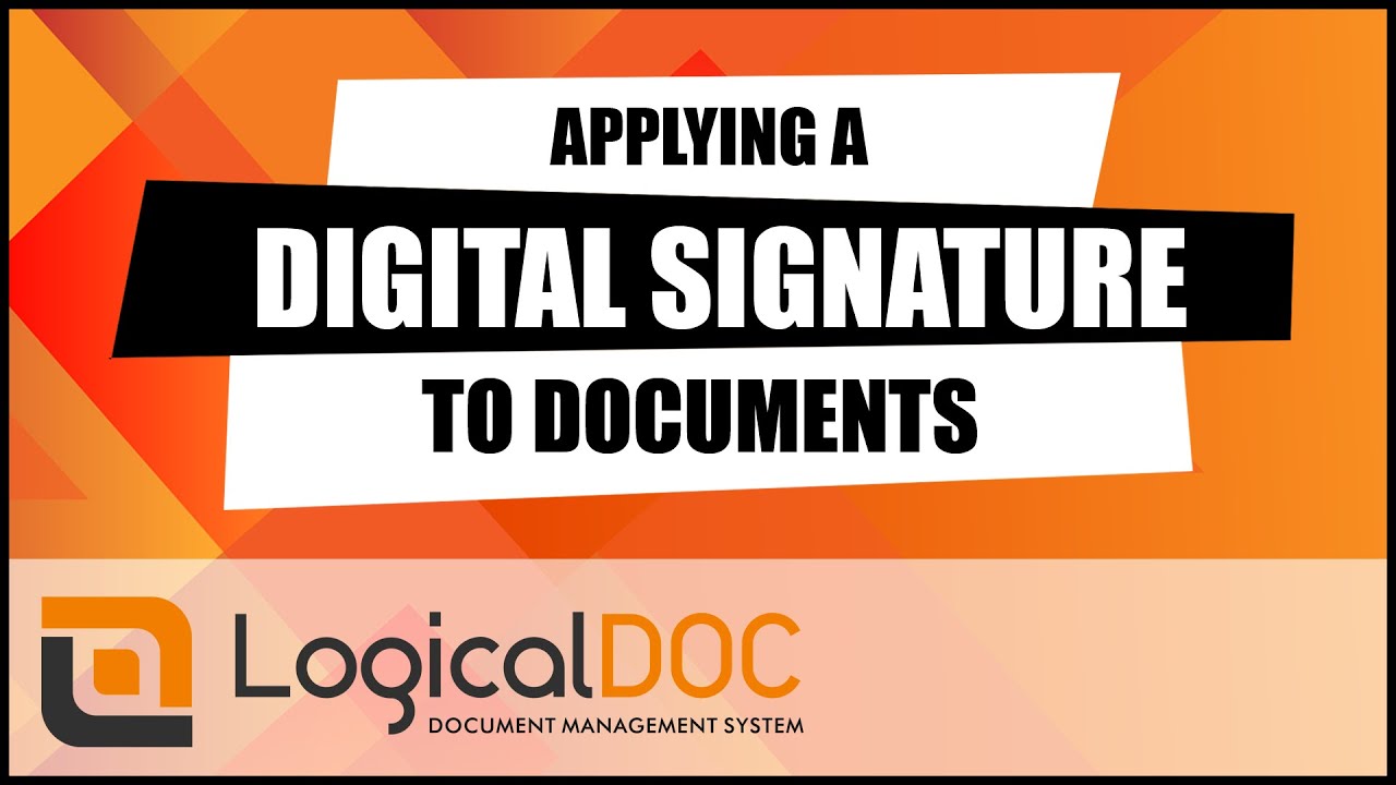 Applying a digital signature to documents - YouTube