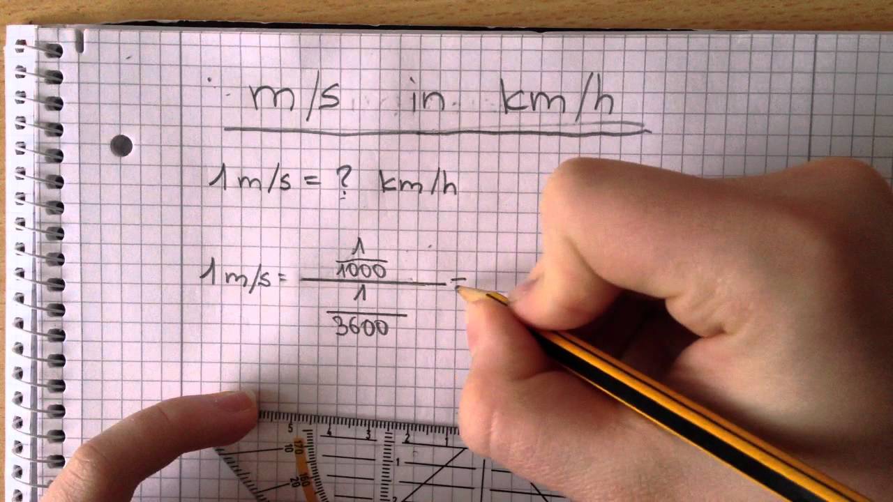 Meter Pro Sekunde In Kilometer Pro Stunde Umrechnen Mathematik Meter Pro Sekunde In Kilometer Pro Stunde Umrechnen Mathematik