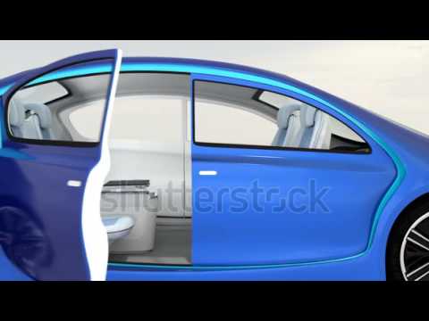 3D animation of autonomous car interior. Rotatable backrest | Video ...