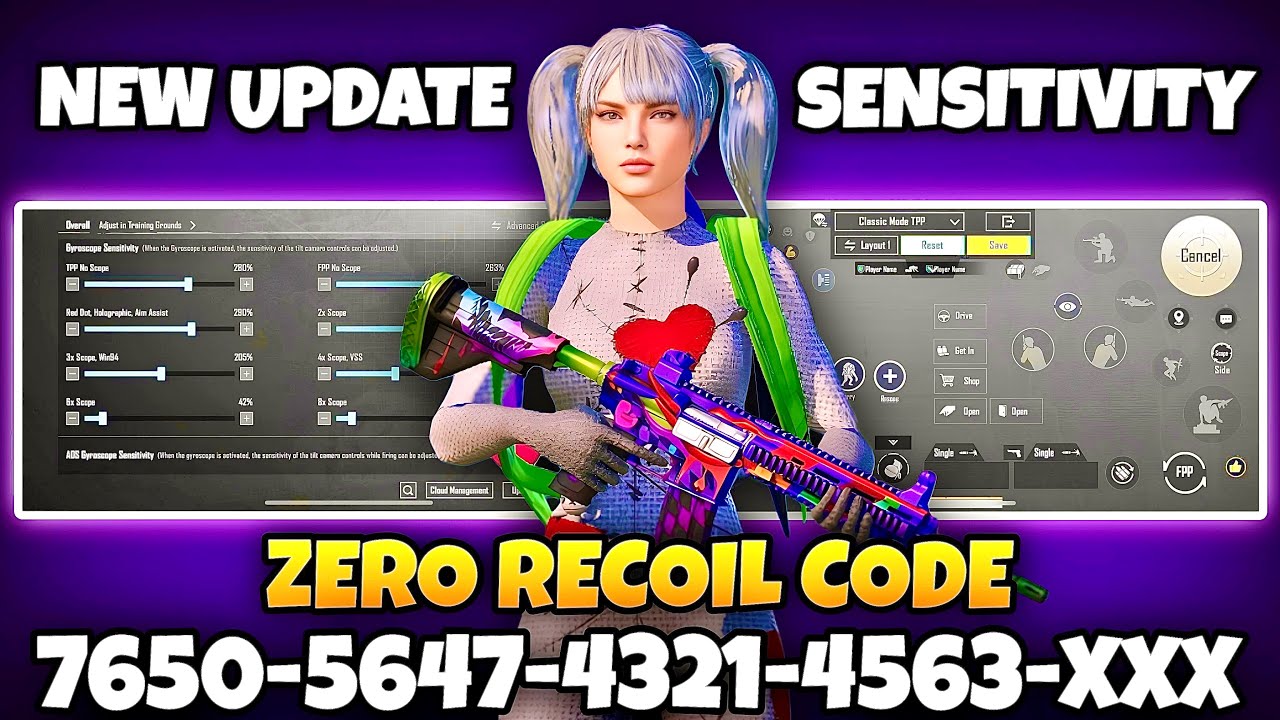 BGMI SENSITIVITY SETTINGS | BGMI SENSITIVITY CODE 🔥 TODAY | BGMI 4 ...