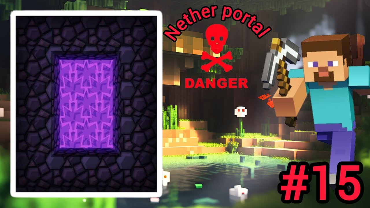 Danger Nether Portal Ma Bhut Mara 😭😭 or Stone Fame Bna Dea #15 # ...