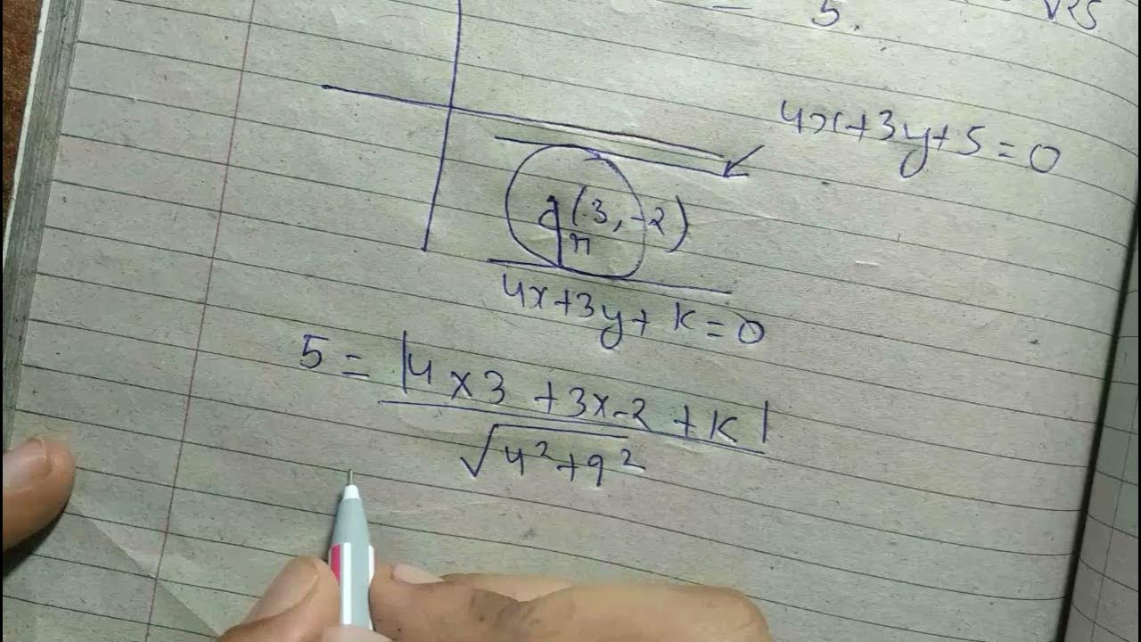 The eqn of tangent to the circle x^2+y^2-6x+4y=12 which are parallel to the straight line 4x+3y ...
