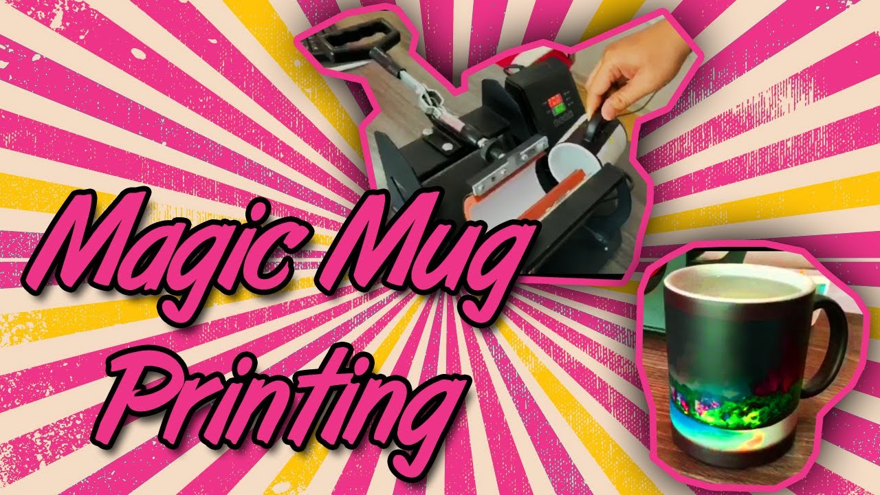 Magic Mug Matte Black Sublimation Printing with Mug Press Machine - YouTube