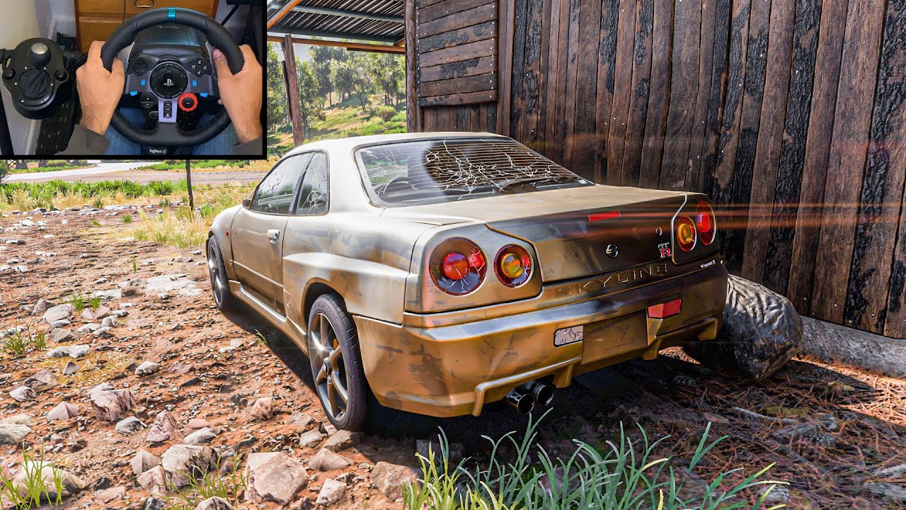 Rebuilding Nissan GTR R34 | Forza Horizon 5 | Steering Wheel Gameplay ...