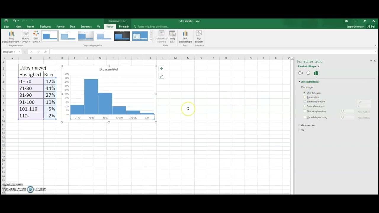 Histogram i Excel på PC og Mac - YouTube