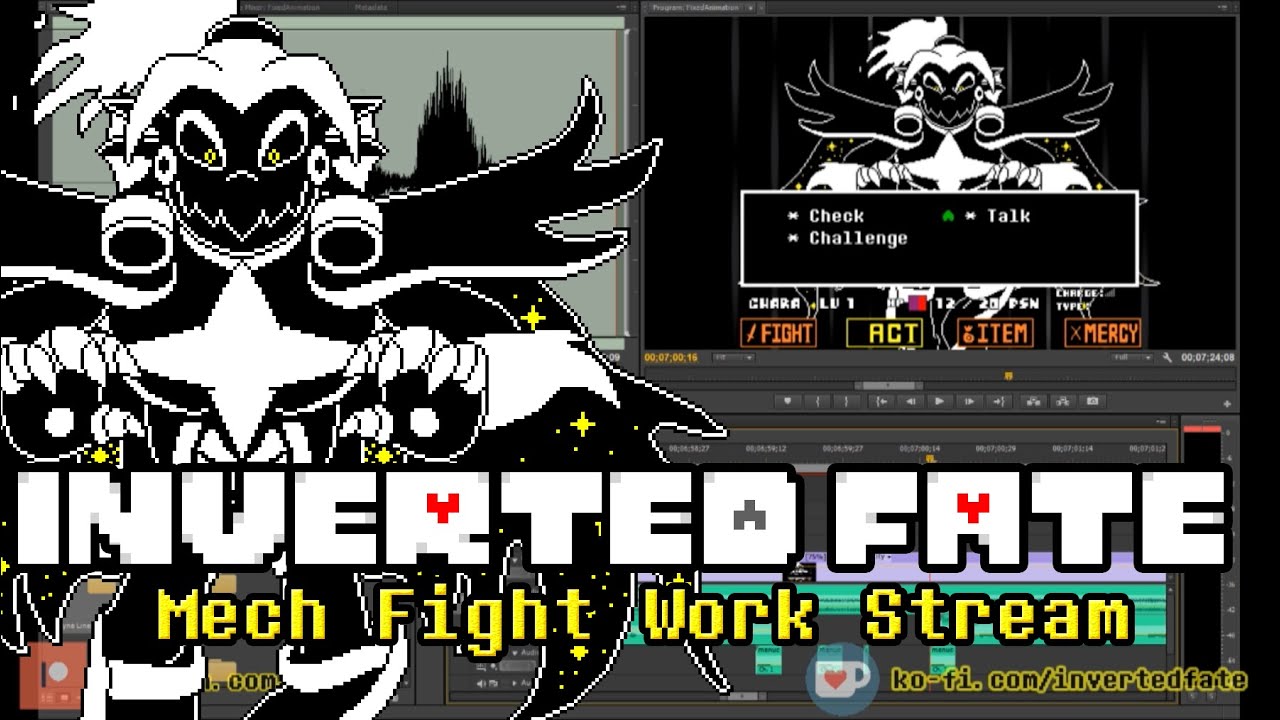 Inverted Fate (Undertale AU) - Undyne Mecha Fight Editing Stream - YouTube