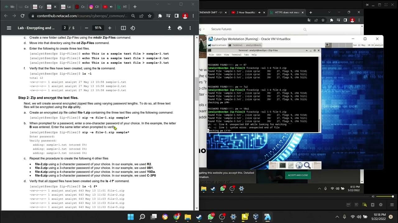Lab - Encrypting and Decrypting Data using a Hacker Tool - YouTube