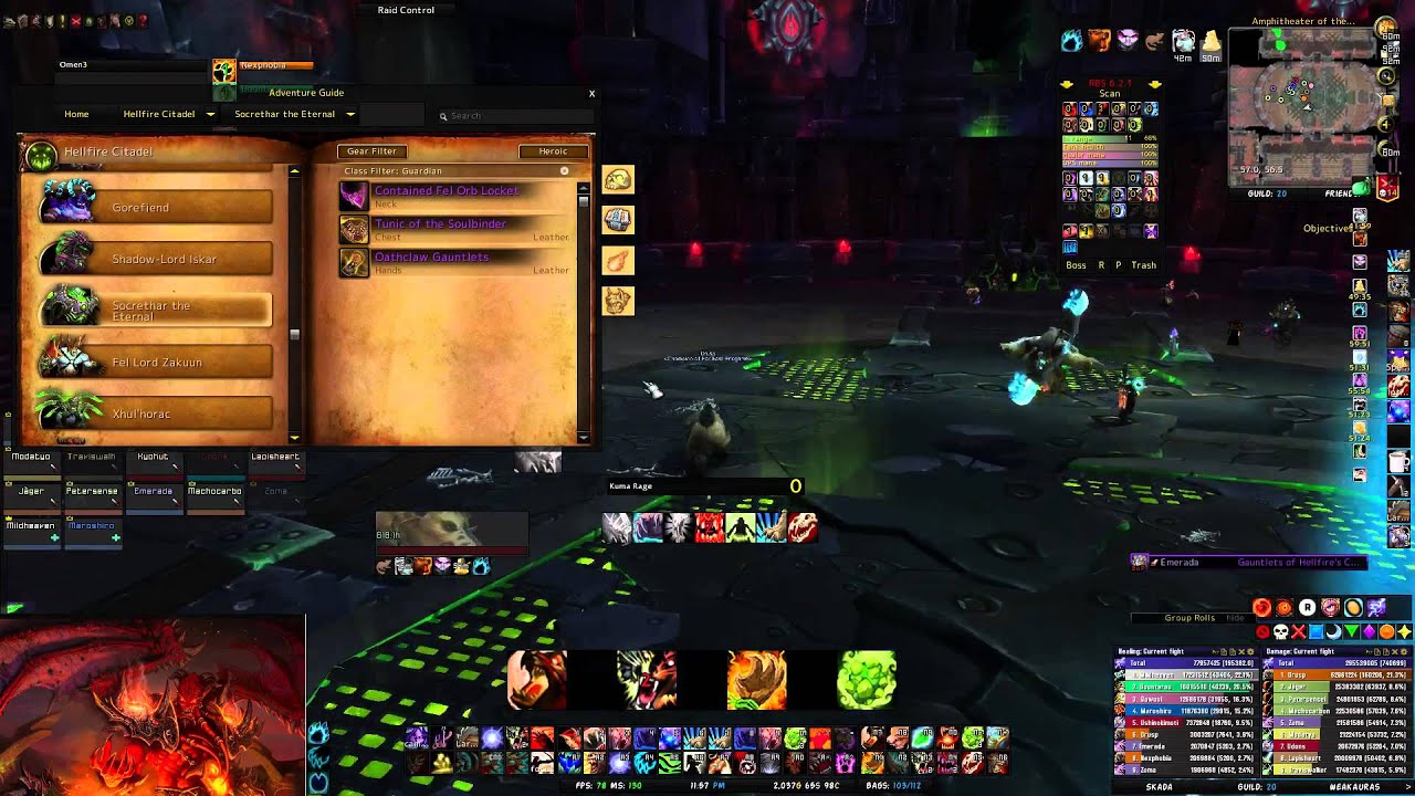[World of Warcraft] Heroic Hellfire Citadel Druid Tank LIVE - YouTube