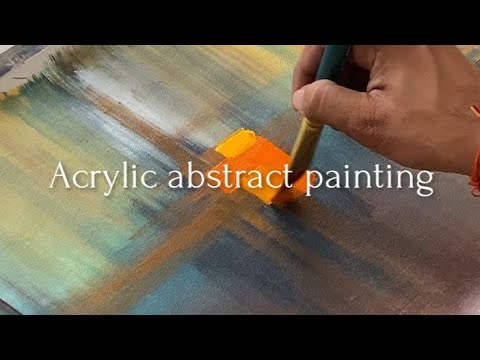 Acrylic abstract painting tutorial - YouTube