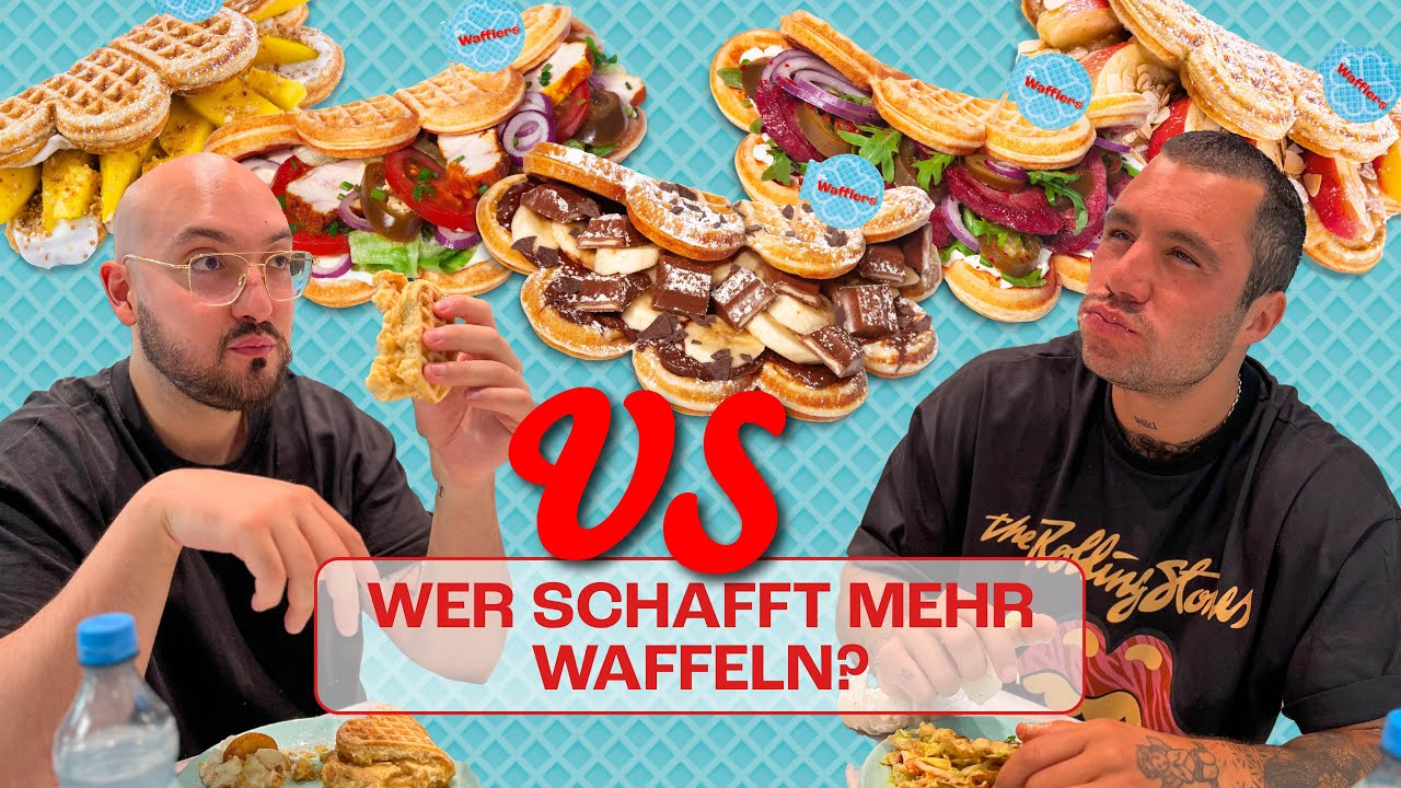 WETTESSEN │ WER SCHAFFT MEHR WAFFELN?│8 WAFFELN - 2 MÄNNER 🧇 ...