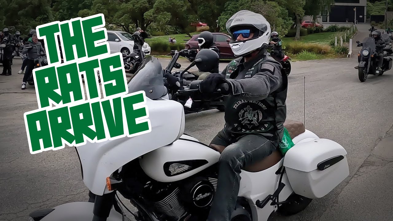 RATS Motorcycle Crew Delivers Huge Support for Bros for Change - YouTube