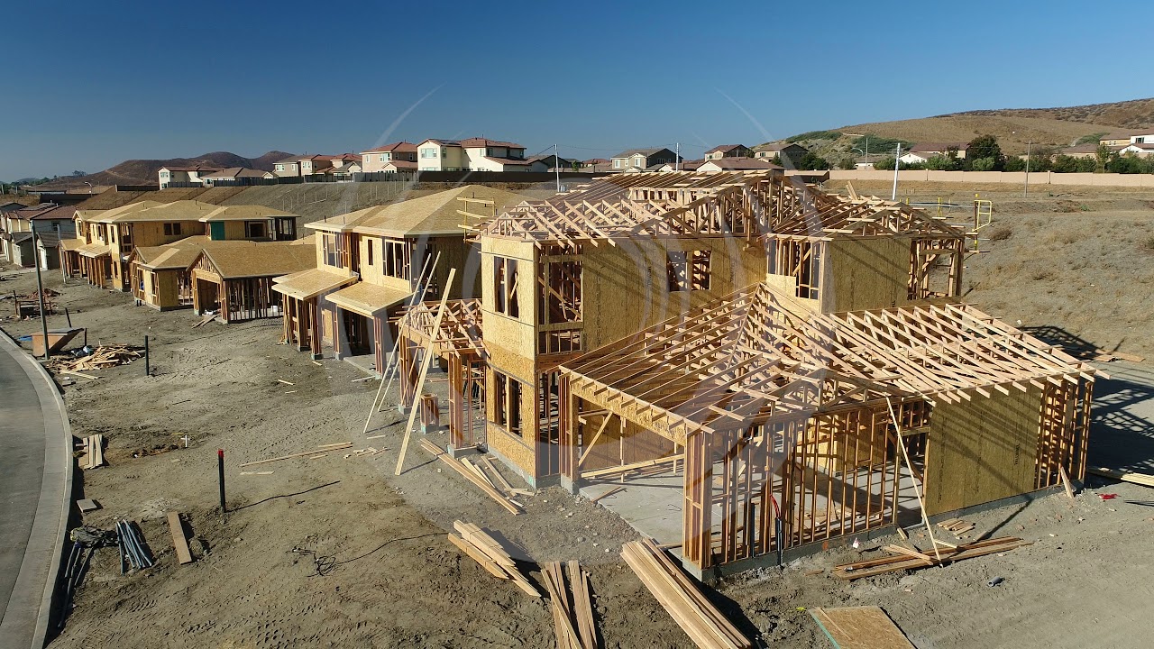 4k Stock Video Footage - Home Building Construction Site - YouTube