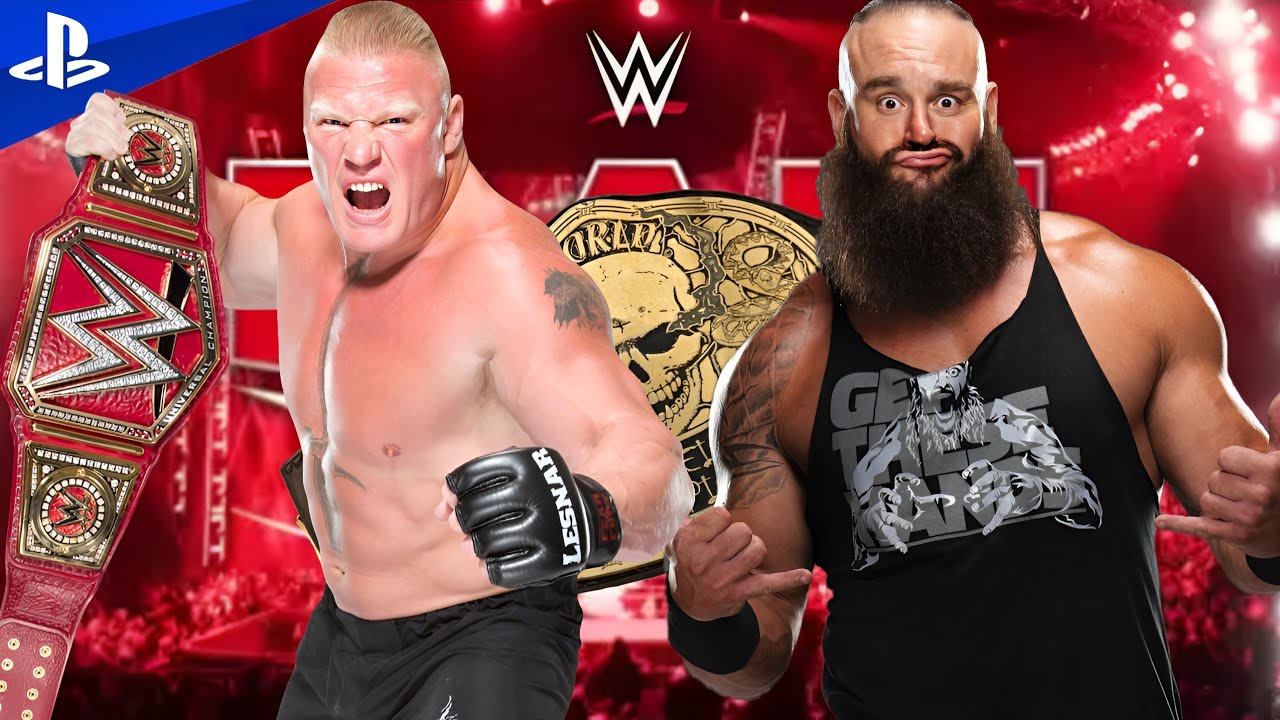 Brock Lesnar Vs Braun Strowman WWE Championship Smoking Skull Match ...