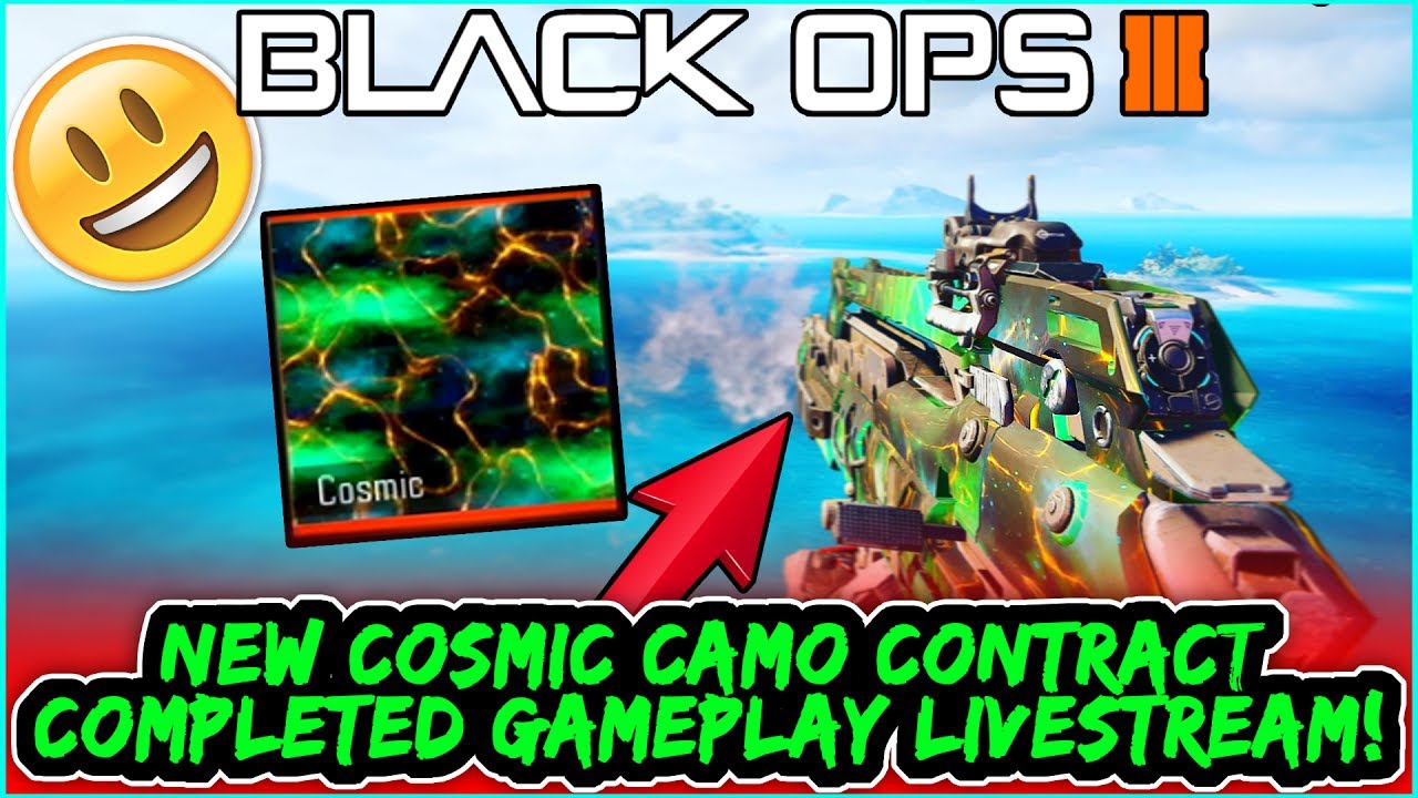 BO3 NEW COSMIC CAMO UNLOCKED GAMEPLAY LIVESTREAM! BO3 FREE EXCLUSIVE ...