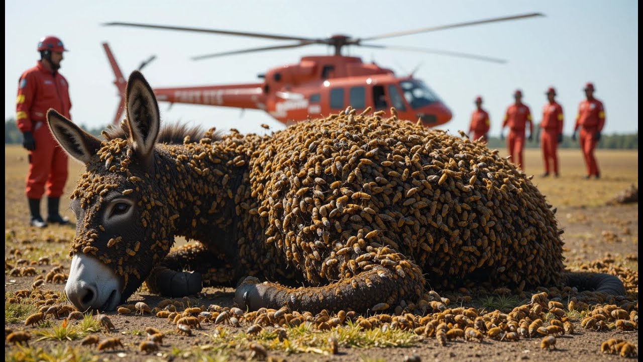Donkey Infested with Millions of Parasites Rescued by Courageous Team ...
