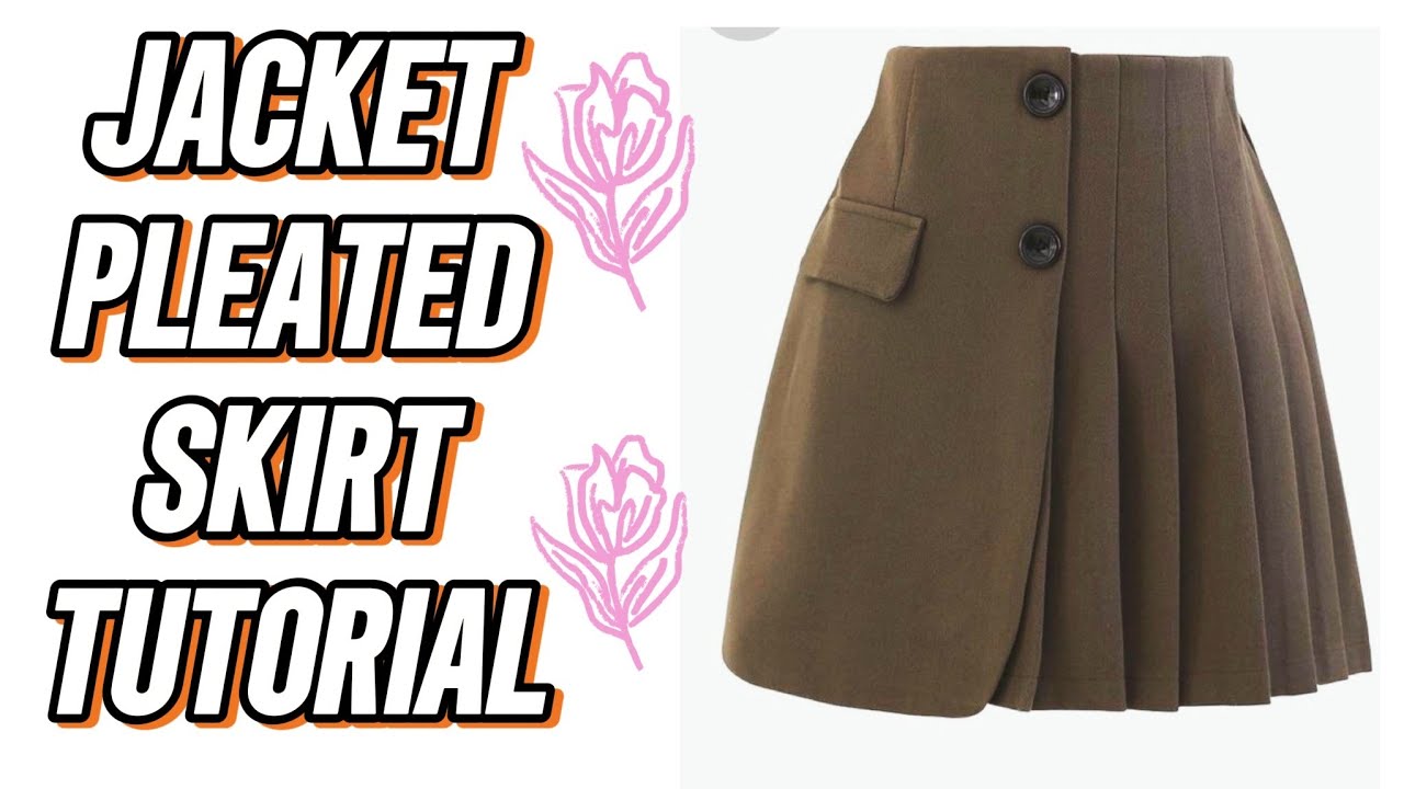 STYLISH PLEATED SKIRT PATTERN AND SEWING TUTORIAL - YouTube