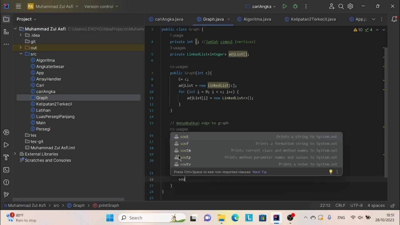 struktur data Graph (Pemrograman Mahir) - YouTube