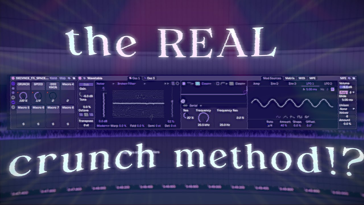 HOW TO MAKE THE REAL SPACE LACES CRUNCH METHOD (FREE PRESET) ABLETON LIVE 11 - YouTube