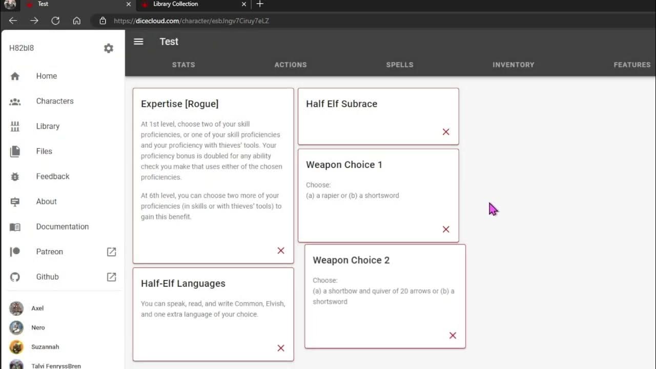 How to use Dicecloud 2: Basics and the library of vexus - YouTube