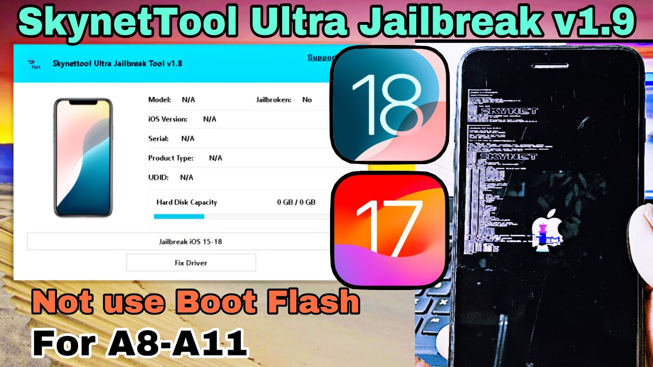 NEW {SkynetTool Ultra Jailbreak v1.9} Work iOS 18 /17.7.5 - 15 on ...