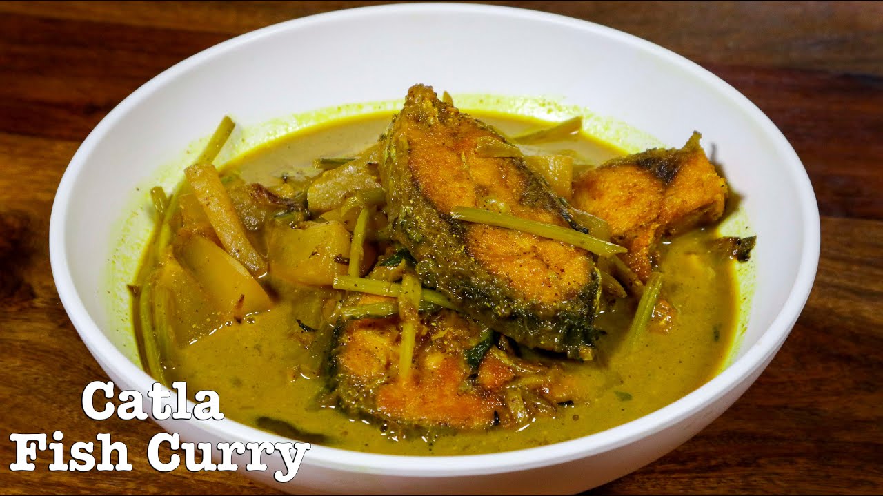How to Cook Catla Fish Curry with Radish | Northeast Indian Food ...