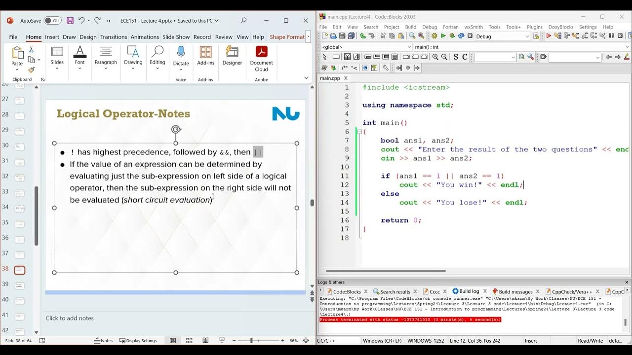 NU ECE 151 - Introduction to Programming - Lecture 4 Part II - YouTube