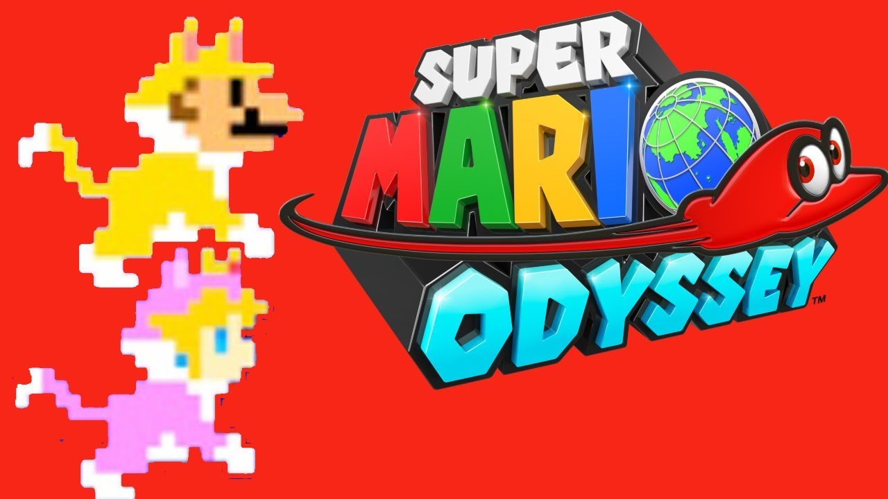 Super Mario Odyssey - All 8-bit Cat Mario & Cat Peach Locations - YouTube