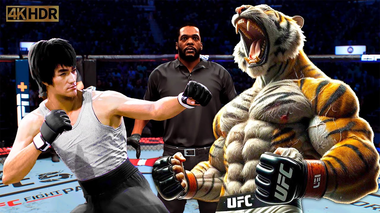 TRUE Bruce Lee vs. Tiger UFC | EA Sports UFC 5 - YouTube