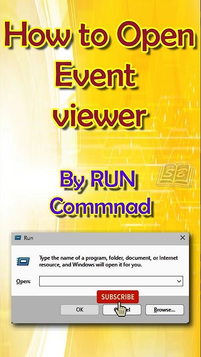 How to open Event viewer by run command #shorts - YouTube