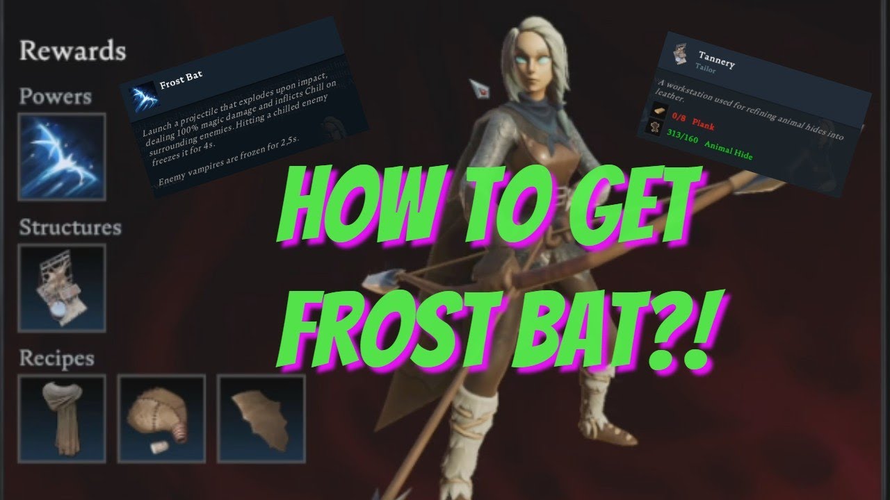 V Rising - How to get Frost Bat Ability and Tannery! - YouTube