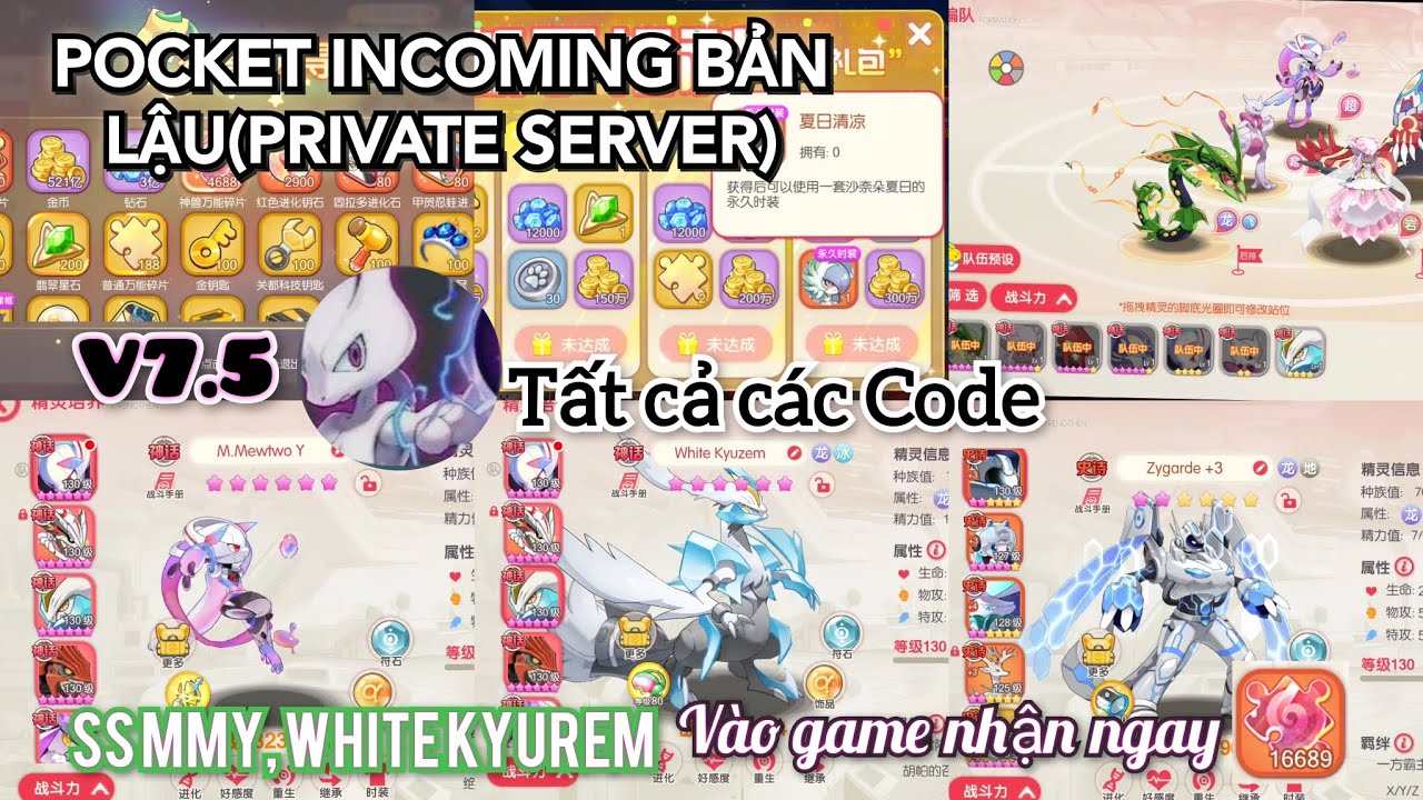 POCKET INCOMING BẢN LẬU (PRIVATE SERVER): Giới thiệu bản Lậu mới Lv130, nhận ngay MM.Y, White ...