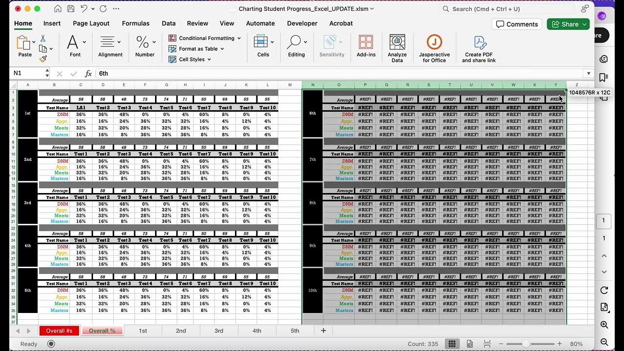 Charting Student Progress Excel Sheet - YouTube