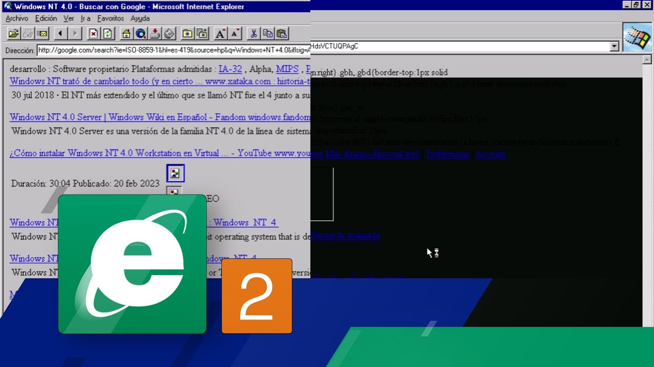 Navegando con Internet Explorer 2.0 en 2024 - YouTube