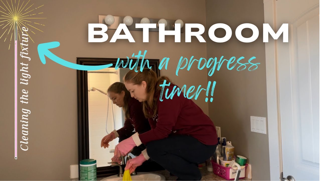 Relaxing Bathroom Clean With Me In REAL TIME (with a Progress Timer ...