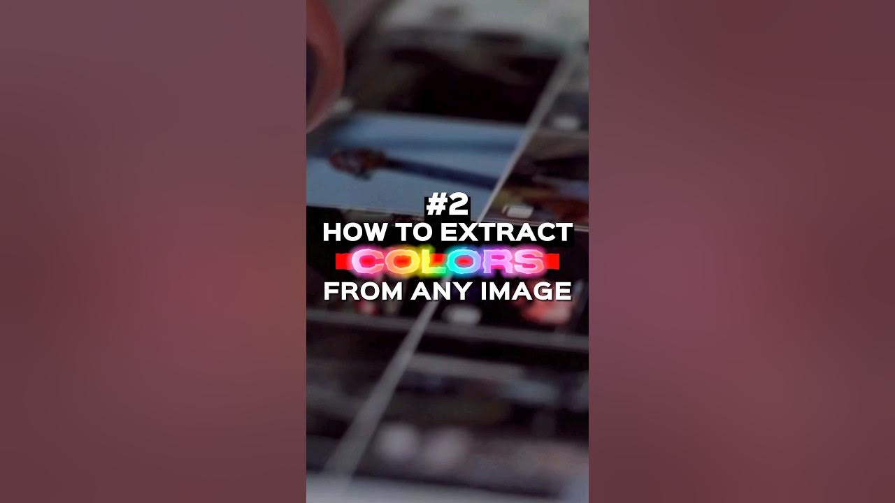 How to Extract Colors from Any Image part 2 - YouTube