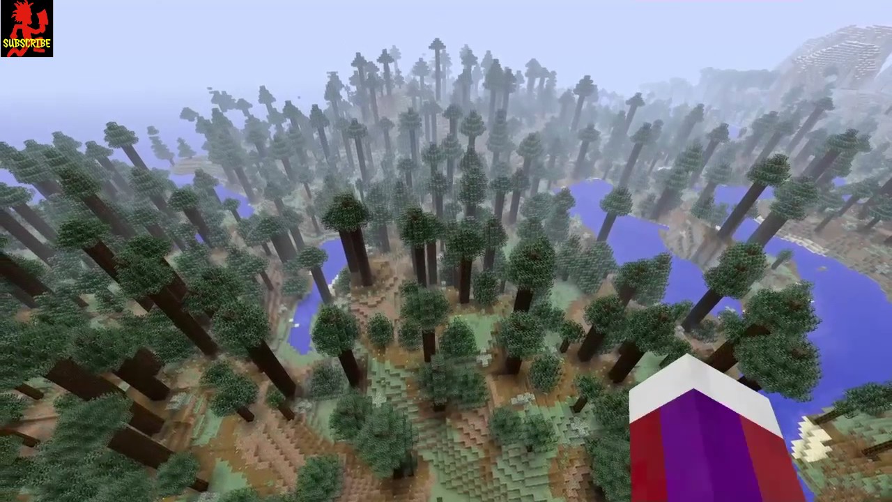 Minecraft BIGGEST Taiga Biome: Console - YouTube