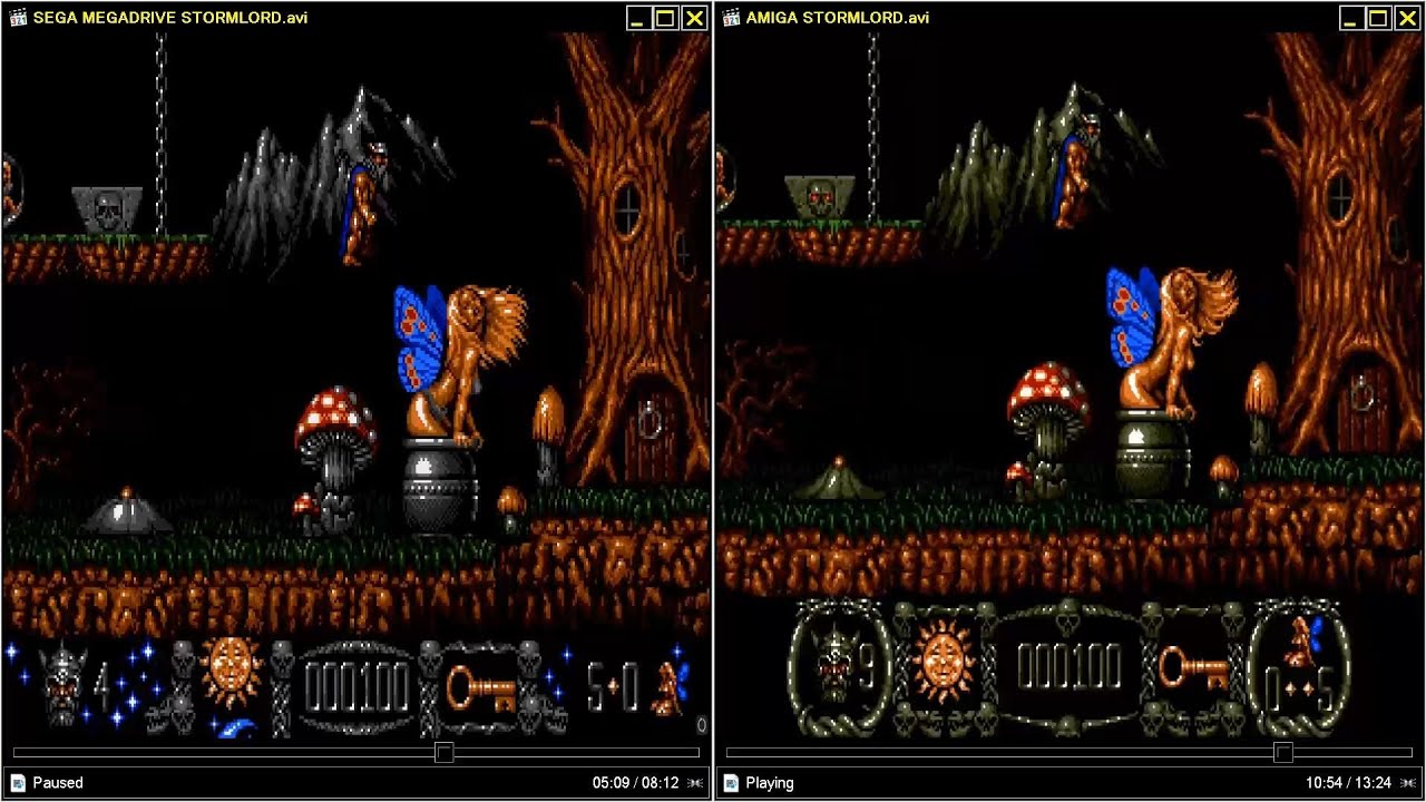 LETS HEAR AND SEE STORMLORD IN SEGA MEGADRIVE AND AMIGA OCS COMPARE ...