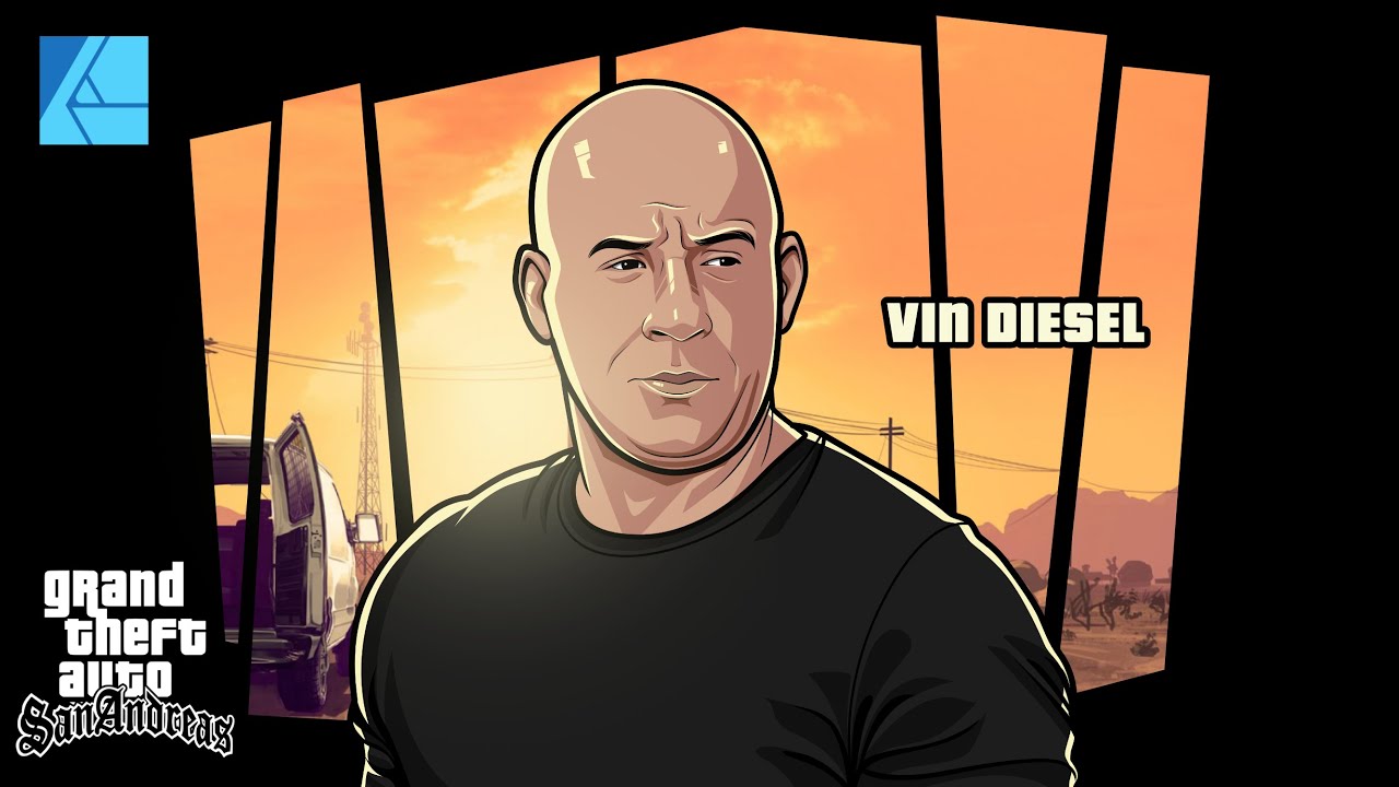 How To Make Vector Art Cartoon GTA Style With Affinity Designer - YouTube