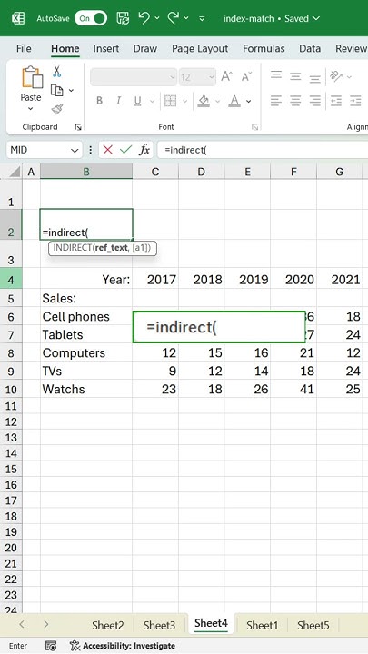 #excelfunctions use the function indirect to return the cell reference ...