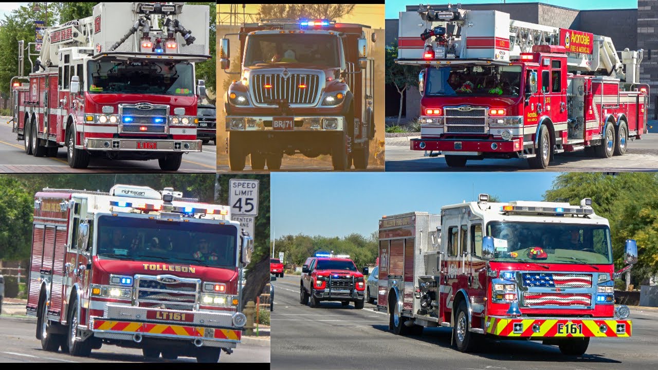 Tolleson Fire & Avondale Fire Response Compilation - YouTube