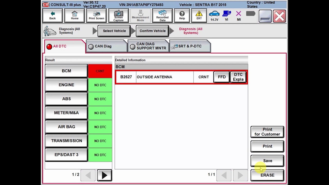 Nissan Consult III+ -- Diagnostic Scan - Complete Vehicle Network - YouTube