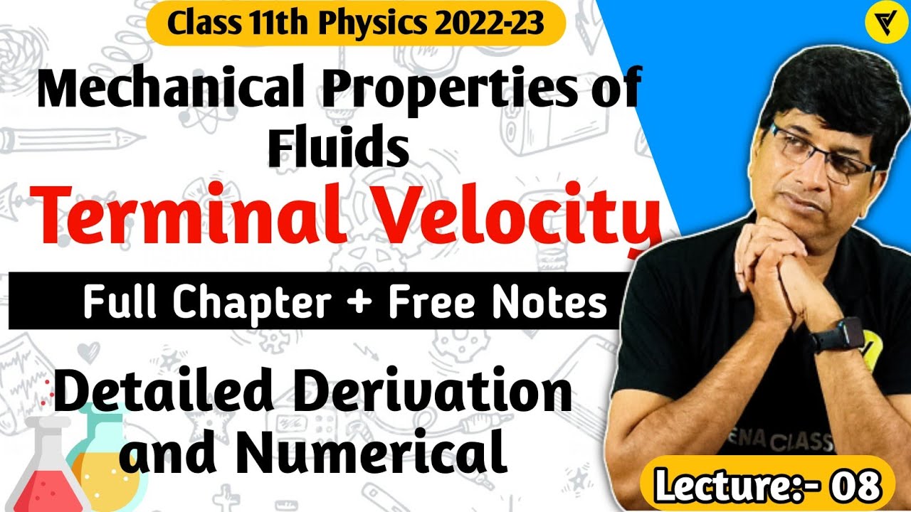 Terminal Velocity Class 11th || Terminal Velocity Derivation ...