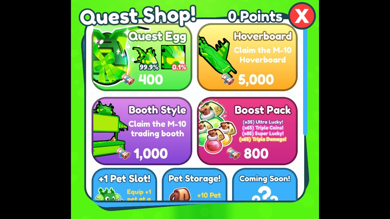 Best Method To Get Quest Points In Pet Simulator X! - YouTube