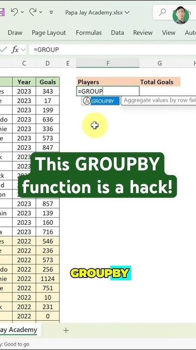 Excel Amazing GROUPBY Function! - YouTube