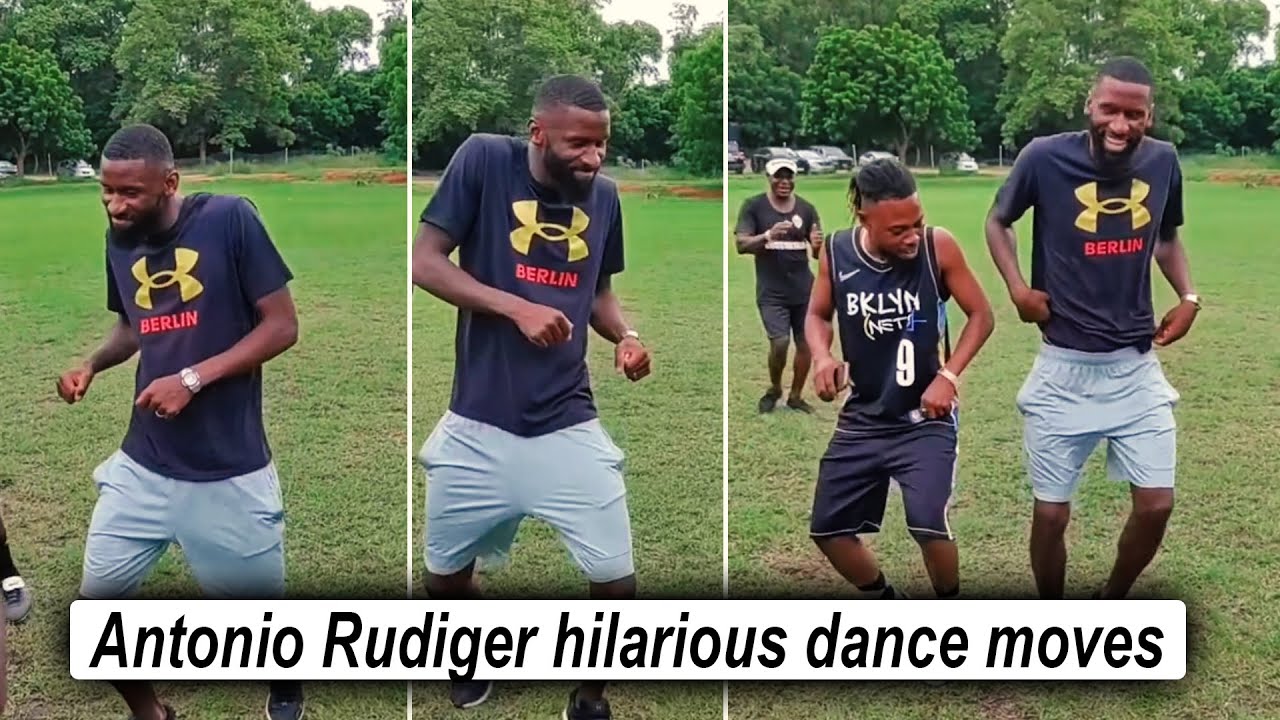 Antonio Rudiger hilarious dance moves in Ghana - YouTube